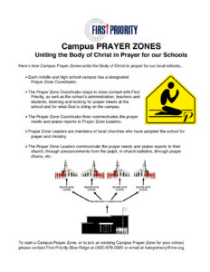 Campus PRAYER ZONES Description | Campus Ministry Tools